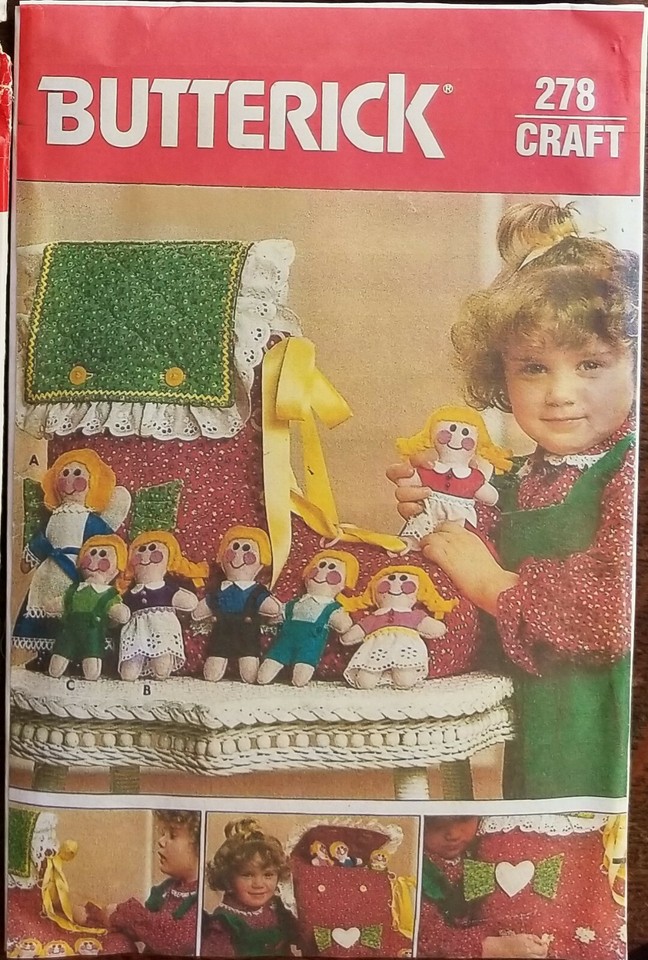 Butterick Craft Sewing Patterns Stuffed Animal Plush Dolls Bears Home ...