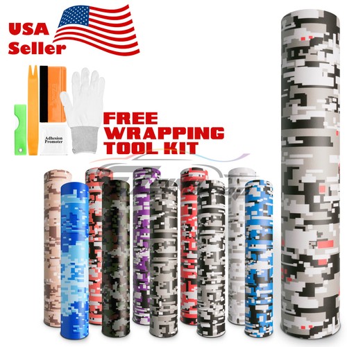 Digital Camouflage Camo Army Vinyl Sticker Car Wrap Decal Air Release ...