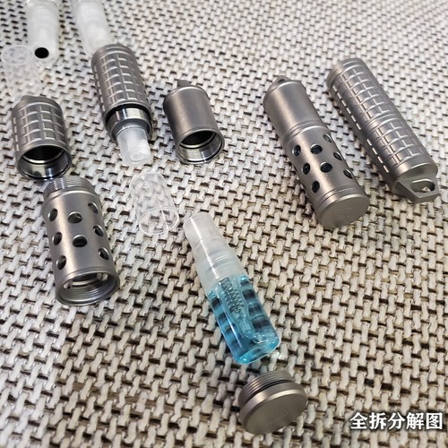 EDC Titanium Alloy Paracord Beads Perfume Storage Box EDC Outdoor Tools ...