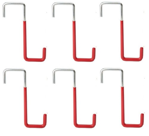 National Mfg N271-009 2219BC 6" Red Vinyl Coated Metal Rafter Hooks ...