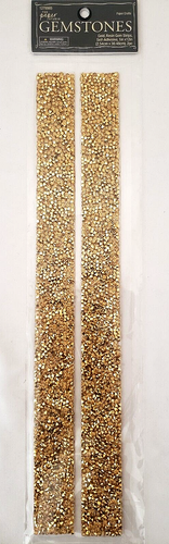 The Paper Studio GEMSTONES Gold Resin Gem 12" Self-Adhesive Strips - 2 ...