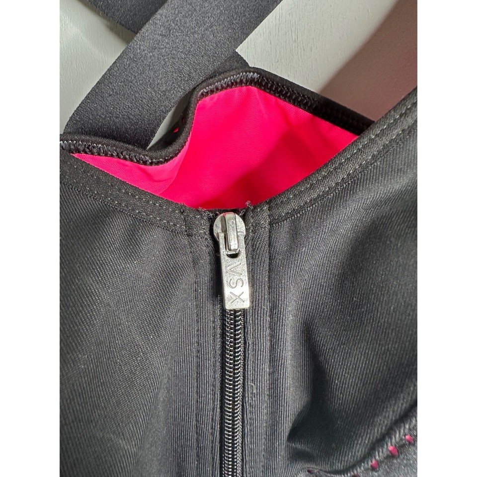 VSX Sport Victoria's Secret Black Pink Zip Front Sports Bra 38C High ...