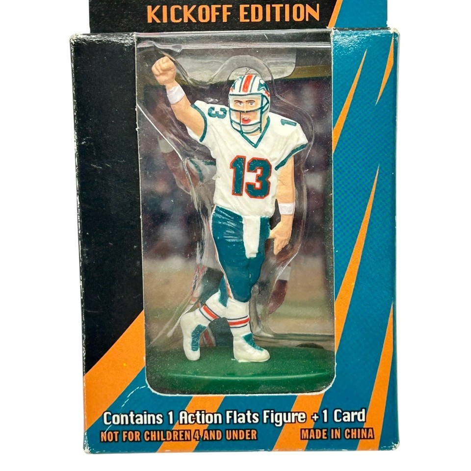 Vintage 1998 NFL Topps Action Flats Dan Marino Figure and Card Kickoff ...