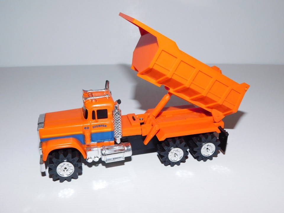 RARE HTF Vintage Schaper STOMPER ORANGE 4x4 DUMP TRUCK MACK SEMI ...