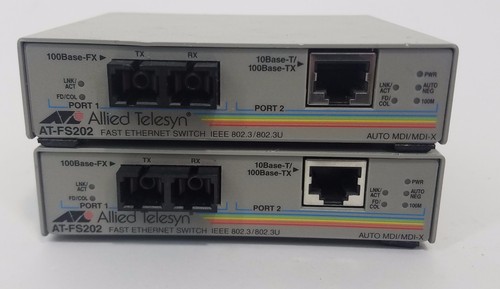 Lot of 2 Allied Telesyn Fast Ethernet Switch IEEE 802.3 100Base FX AT ...