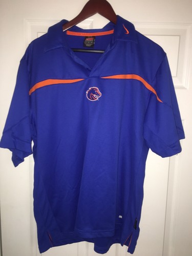 Nike Boise State Polo Shirt Authentic Size M Blue | eBay