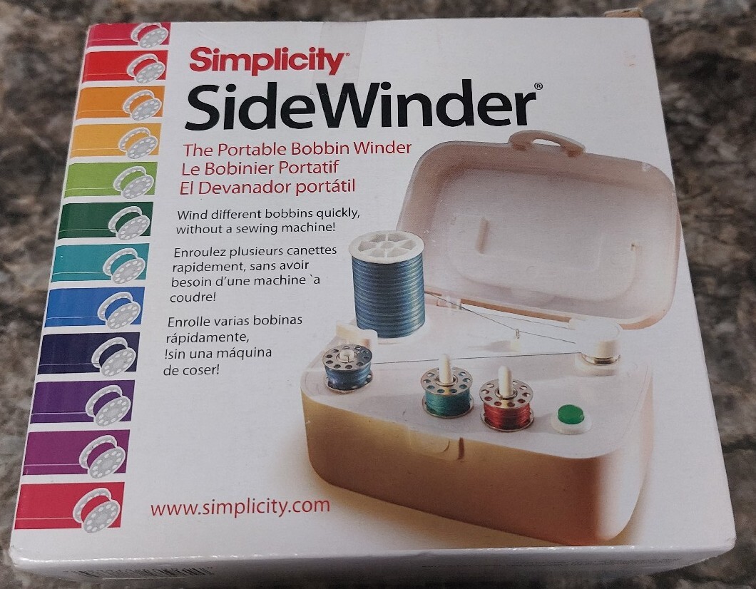 Simplicity 388175A Sidewinder Portable Automatic Bobbin Winder Machine ...
