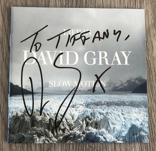 DAVID GRAY SIGNED AUTOGRAPH LIFE IN SLOW MOTION CD BOOKLET COVER w ...
