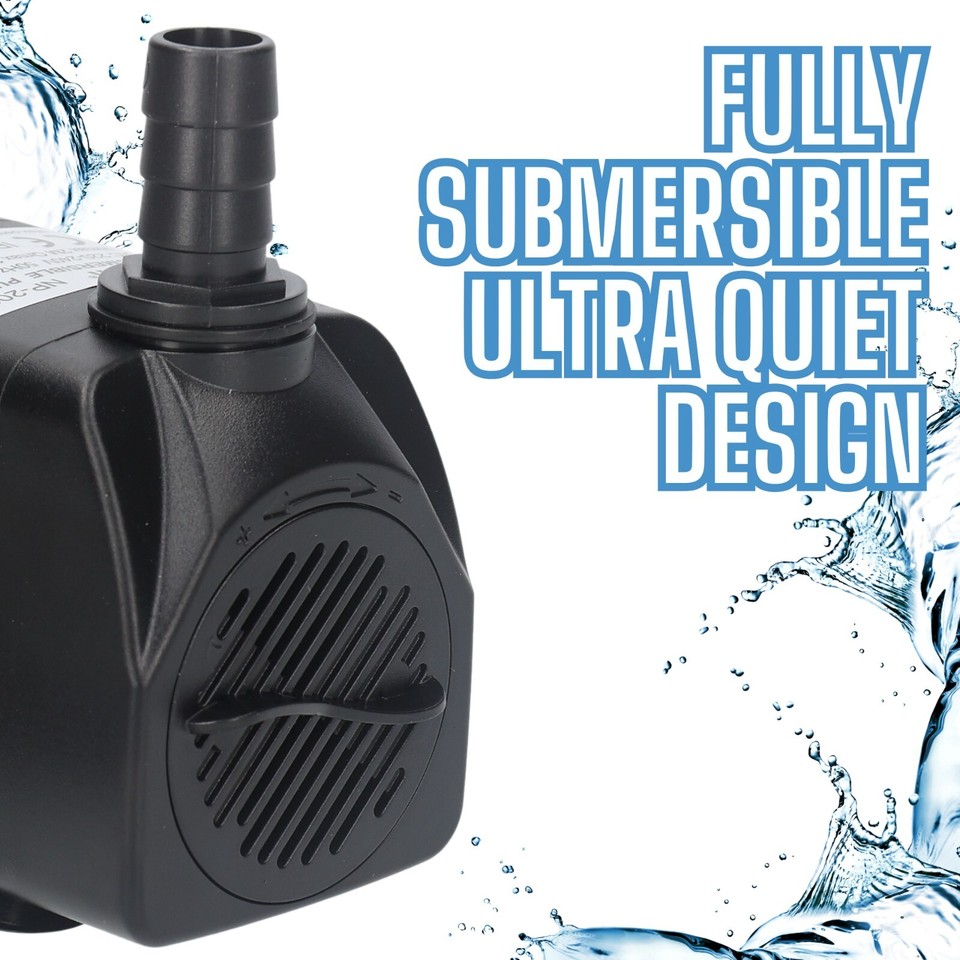 Submersible Water Pump Aquarium Fish Tank Pump Sump Pond Water Feature ...