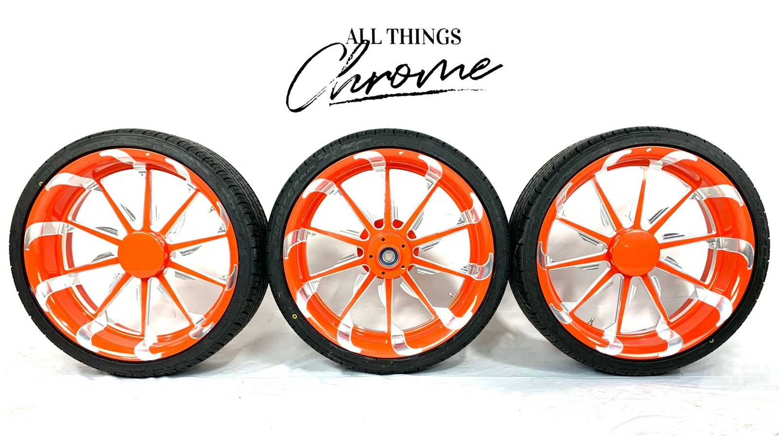 GS 990 18" ORANGE CONTRAST TORNADO WHEELS (3) 10-11 CAN-AM SPYDER ...
