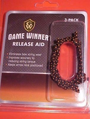 Lot of 3 GAME WINNER or ALLEN ARCHERY RELEASE AID 3-PACK STRING LOOP ...