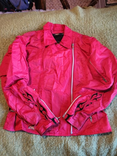 Women's Power Trip Orange Co Choppers motorcycle jacket size Large Red ...