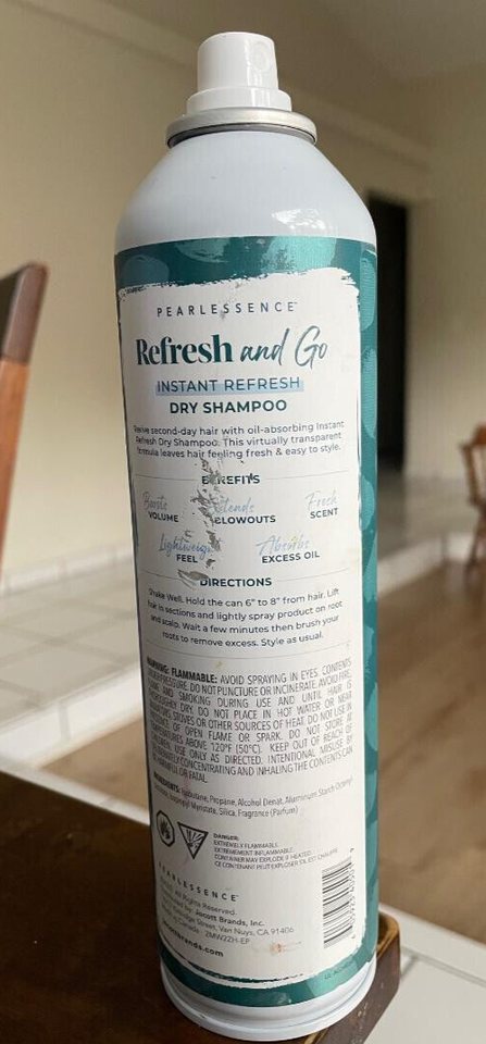 Pearlessence Refresh & Go Dry Shampoo Instant Oil Control, Volume No ...