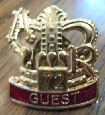 Horses Equestrian American Royal Riding Race Pin Badge 1972 Guest A.R ...