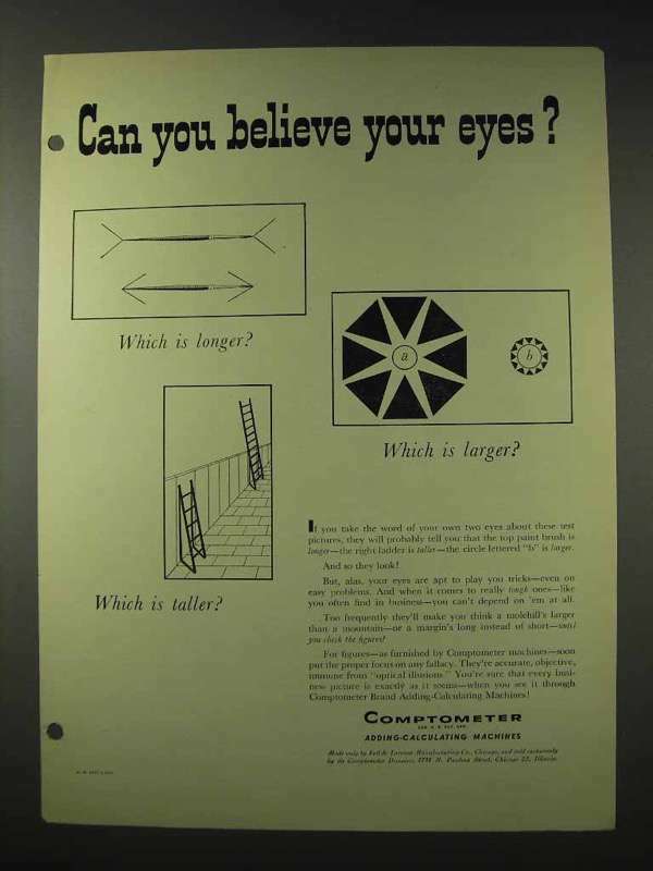 1948 Comptometer Adding-Calculating Machine Ad, Believe | eBay