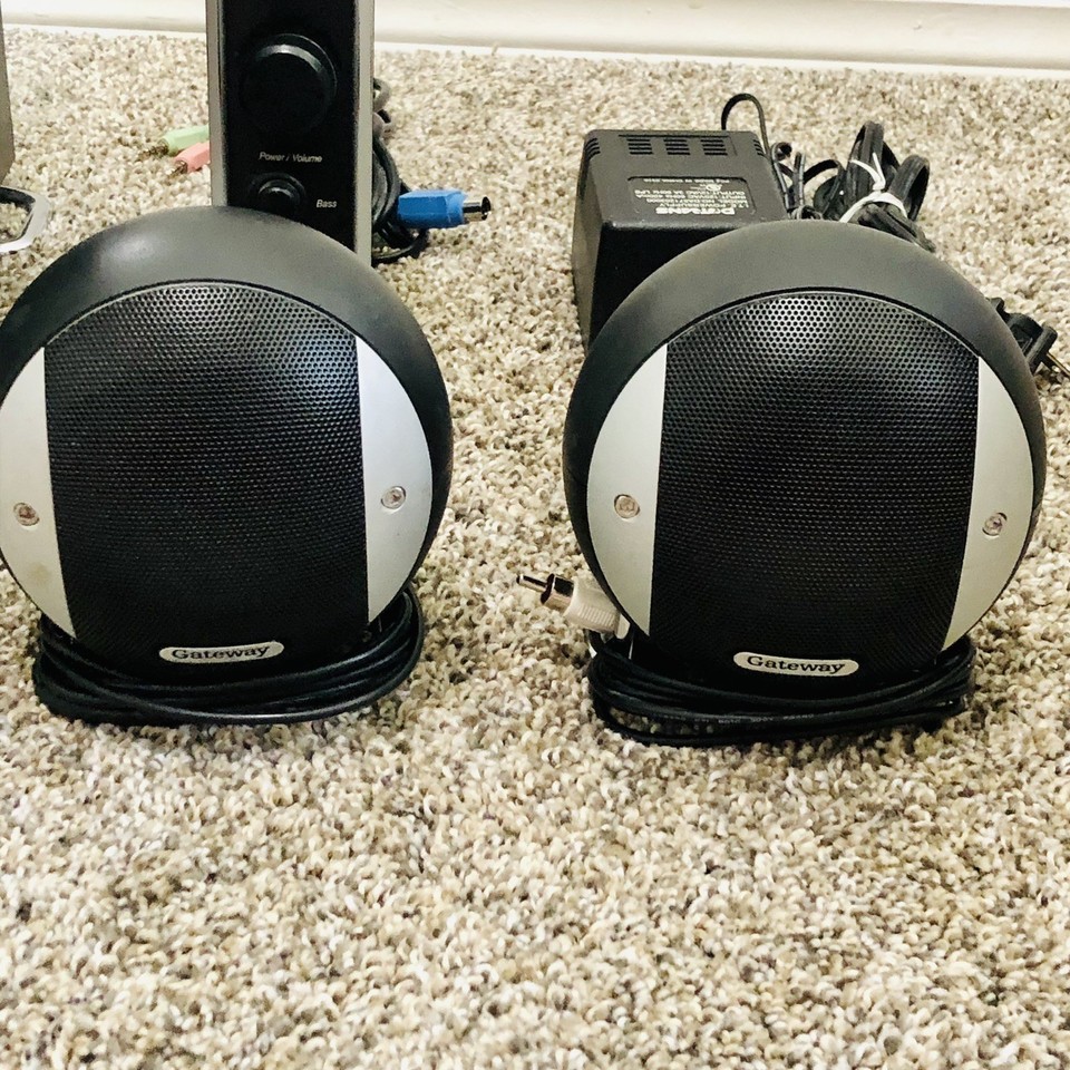 Gateway G-Max 2100 Computer Speakers, Subwoofer & Volume Control ...