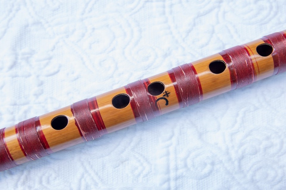 Vintage Traditional Bamboo Dizi Chinese Flute Musical Instrument ...