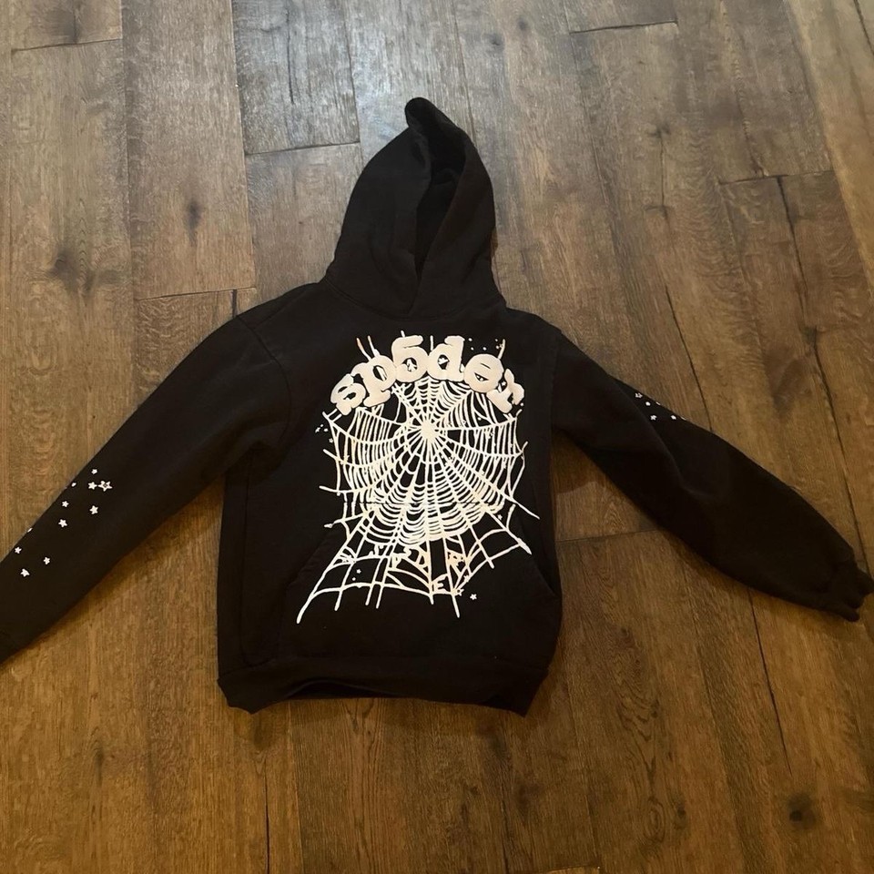 Sp5der Men's Hoodie black size medium small and large. 80% polyester ...