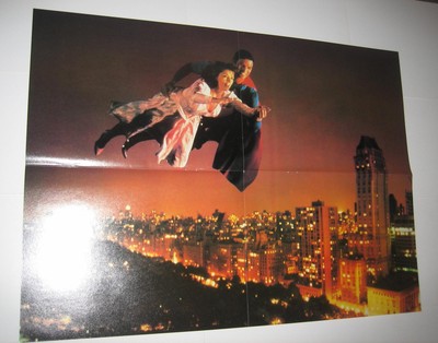 Superman Poster 40 Flying over Metropolis w Lois Margot Kidder ...