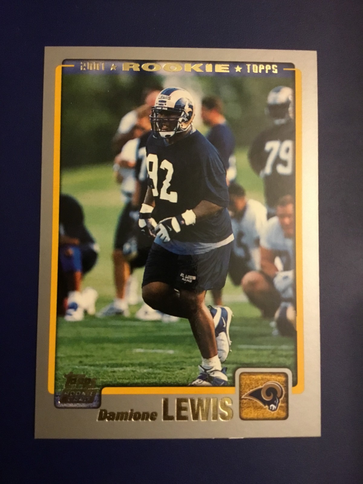 2001 Topps #365 DAMIONE LEWIS Rookie RC St. Louis Rams DT Miami Florida ...