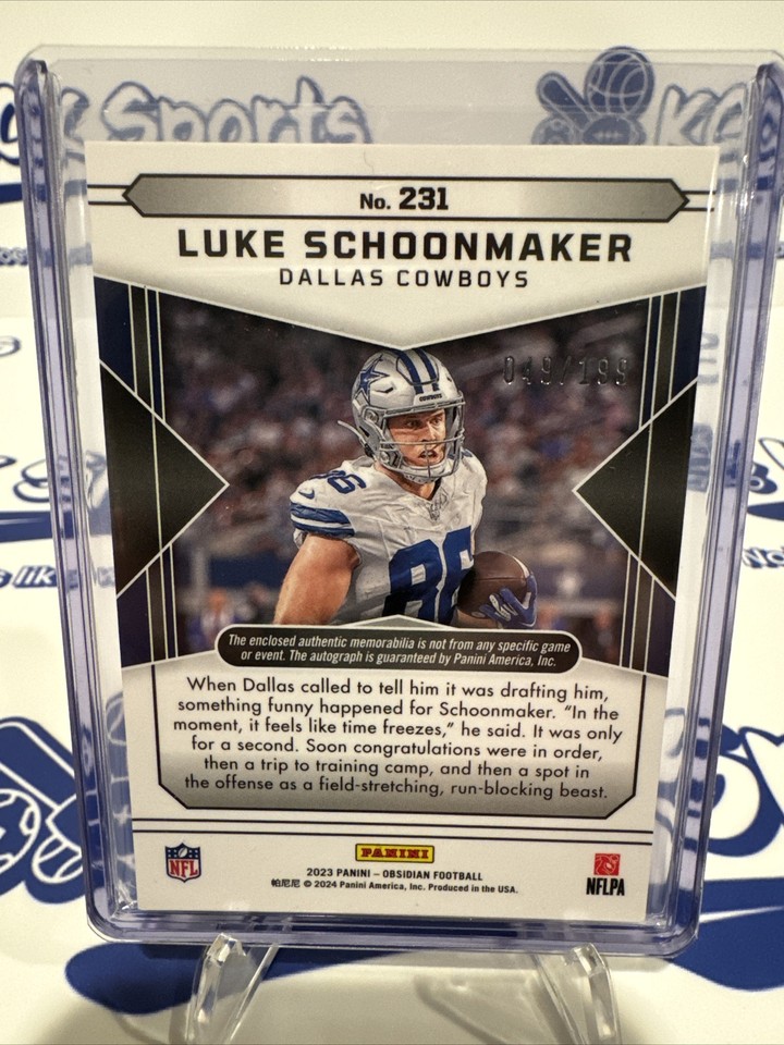 2023 Luke Schoonmaker ROOKIE Obsidian RPA 49/199 | eBay