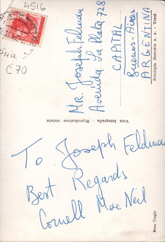 CORNELL MACNEIL - US Baritone - Original Hand Signed Postcard by Thiegi ...