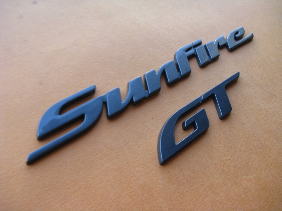 00 01 02 03 04 05 PONTIAC SUNFIRE GT EMBLEM LOGO BADGE SIGN SYMBOL GRAY ...