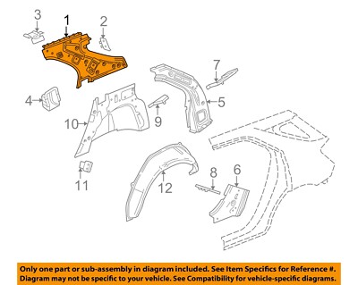 GM OEM 10-17 Equinox Quarter Panel Inner Structure-Upper Panel 20901816 ...