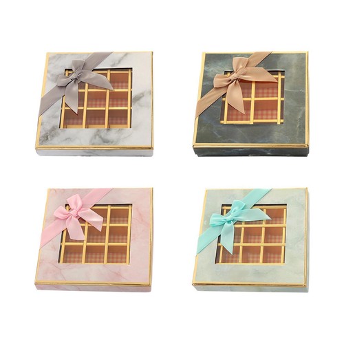 Chocolate Display Box 9 Grids Portable Trendy Multipurpose Treat Boxes ...