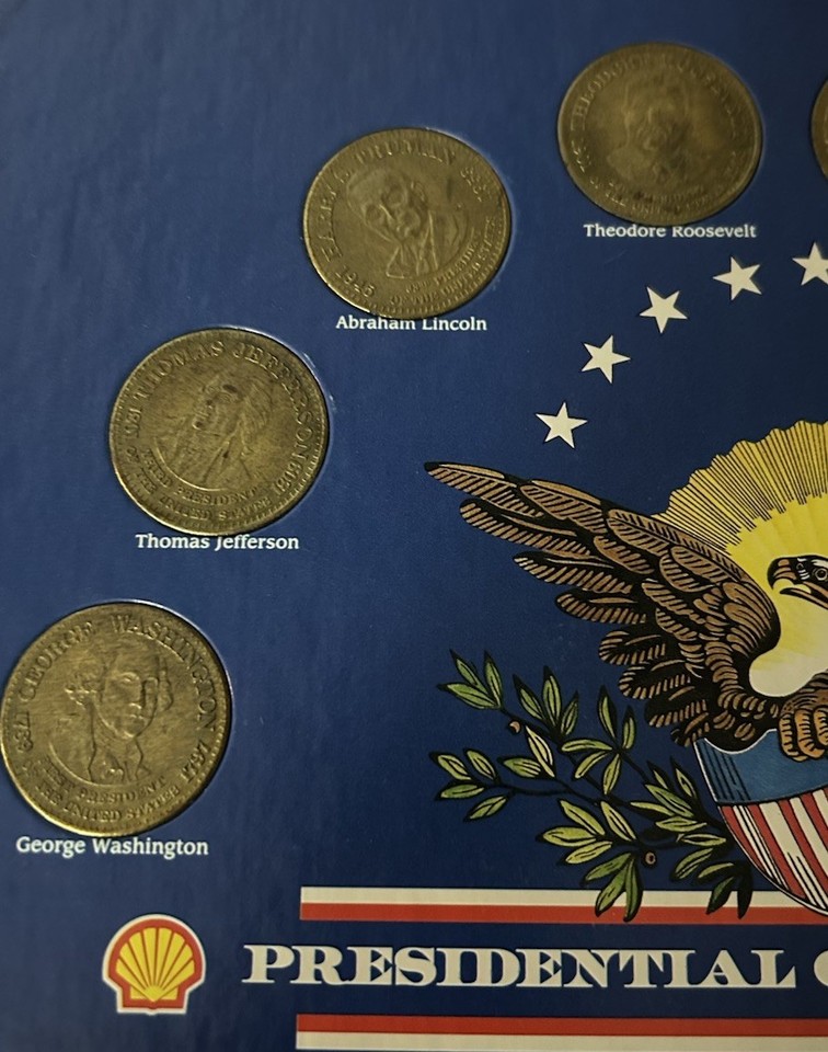 Shell Presidential Collector Coin Collection Set 1992 Eight Coins ...