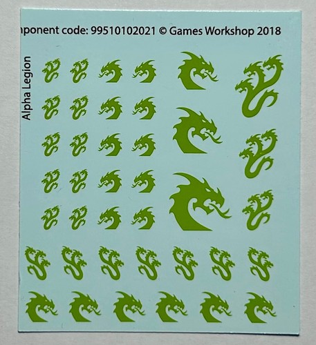 Alpha Legion Transfer Sheet / Transfers / Decals - Chaos Space Marines ...