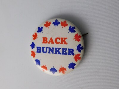 BACK BUNKER BUTTON PINBACK ARCHIE BUNKER FOR PRESIDENT POLITIC CAMPAIGN ...
