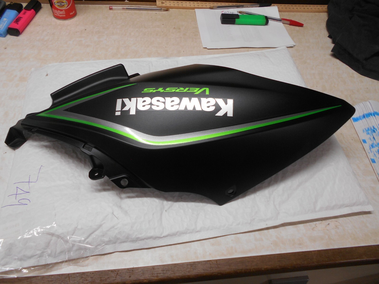 GENUINE KAWASAKI PARTS LEFT FUEL TANK SIDE COWLING KLE650 VERSYS 55057 ...