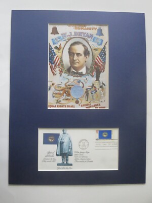 William Jennings Bryan & First Day Cover of the Nebraska statehood ...