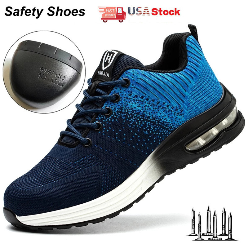 Indestructible Safety Work Shoes Steel Toe Breathable Work Boots Mens ...