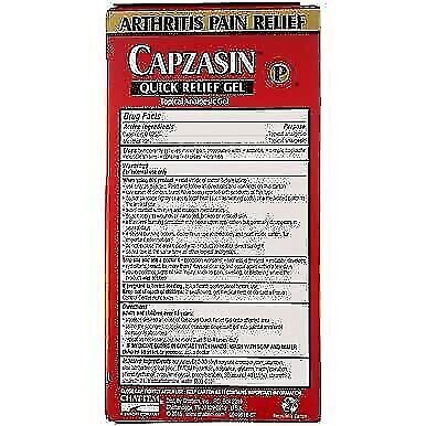 Capzasin Capzasin Arthritis Pain Relief Quick Relief Gel, 1.5 oz (Pack ...