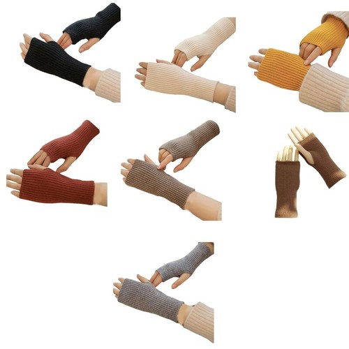 Gloves Knitted Half-Finger Office Typing Summer Anti-UV Mittens | eBay