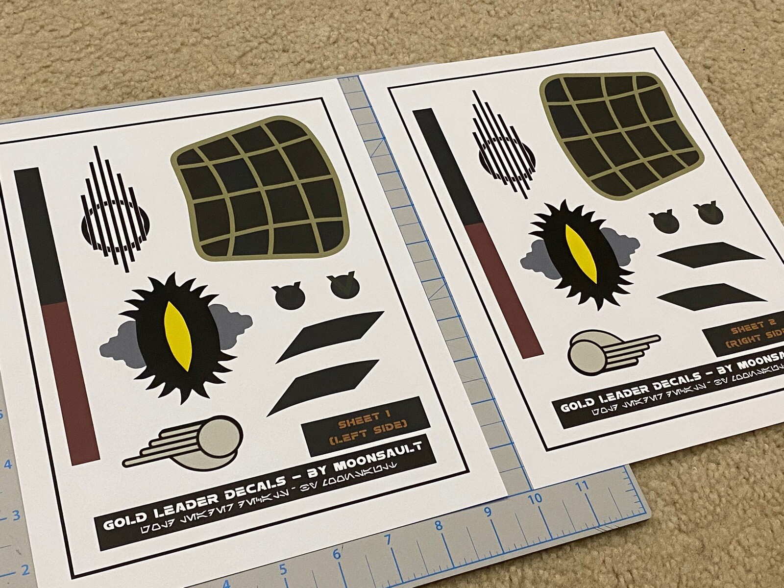 Star Wars Gold Leader Movie Costume Replica Rebel X-wing Pilot Helmet ...