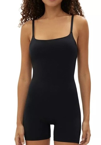 Gap GapBody Womens XL Black Super Stretch Shorty Bodysuit Built in Bra ...