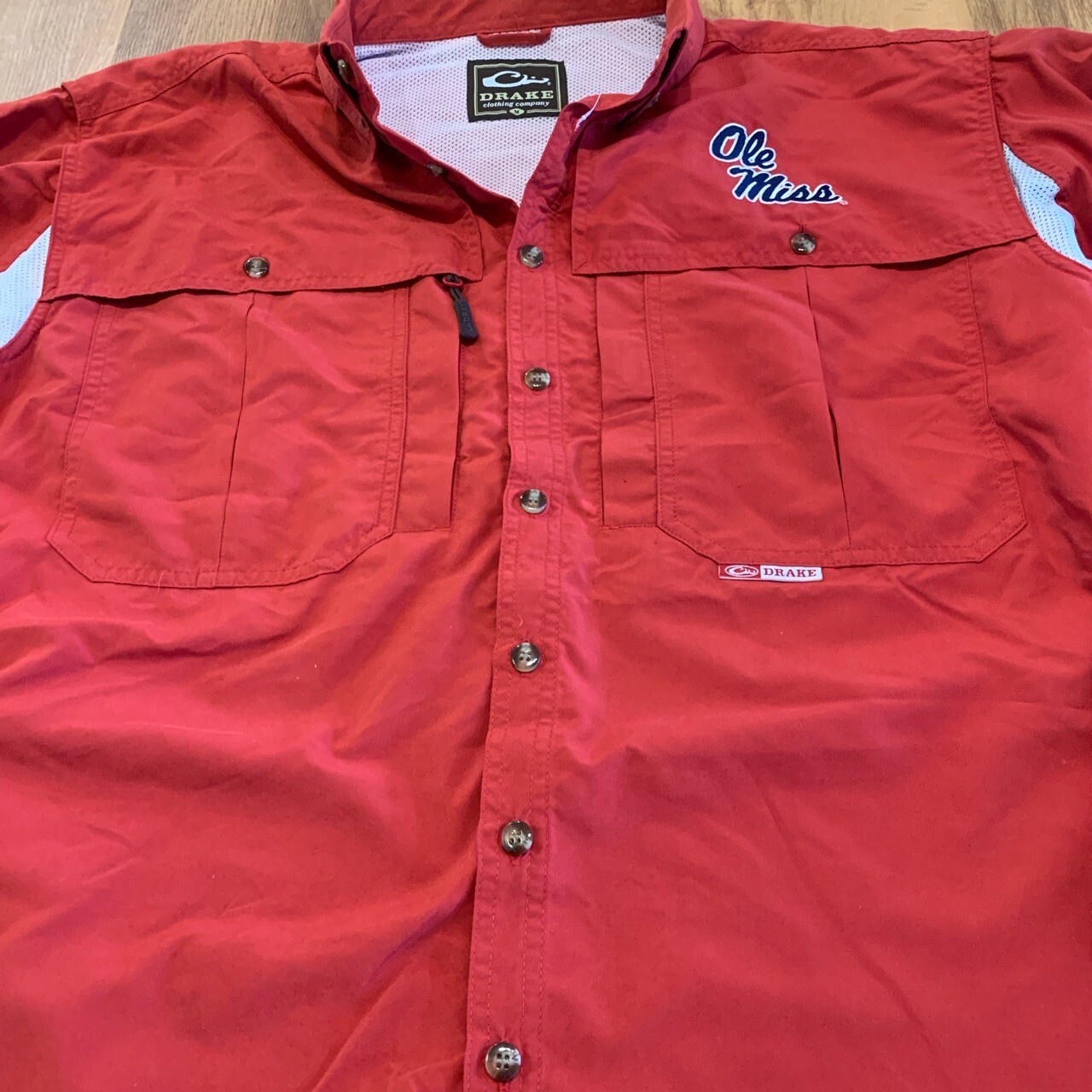 Size Medium Drake Ole Miss Rebels University of Mississippi Red Vented ...