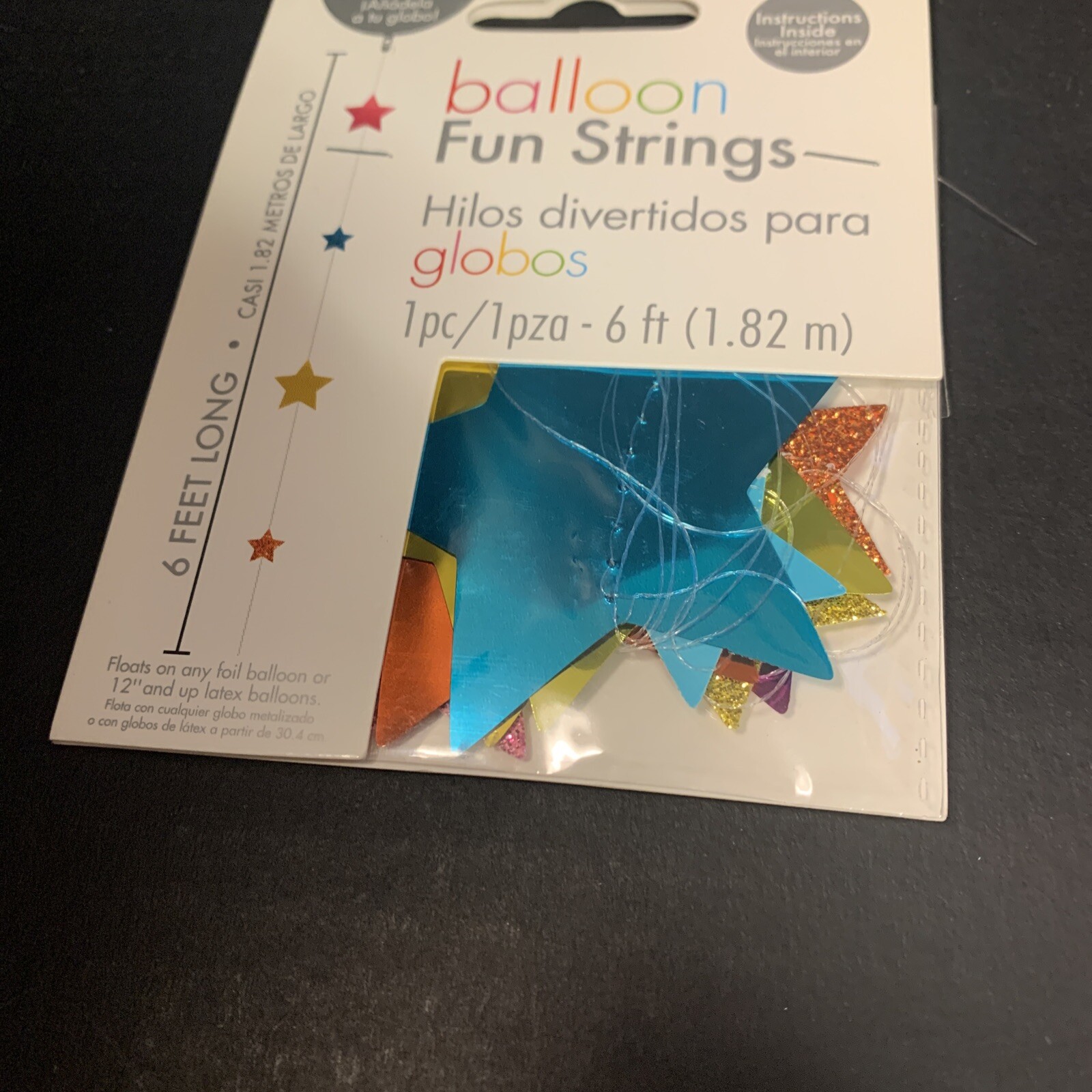 Stars Helium Balloon Fun Strings Tail 6 feet Long NEW | eBay