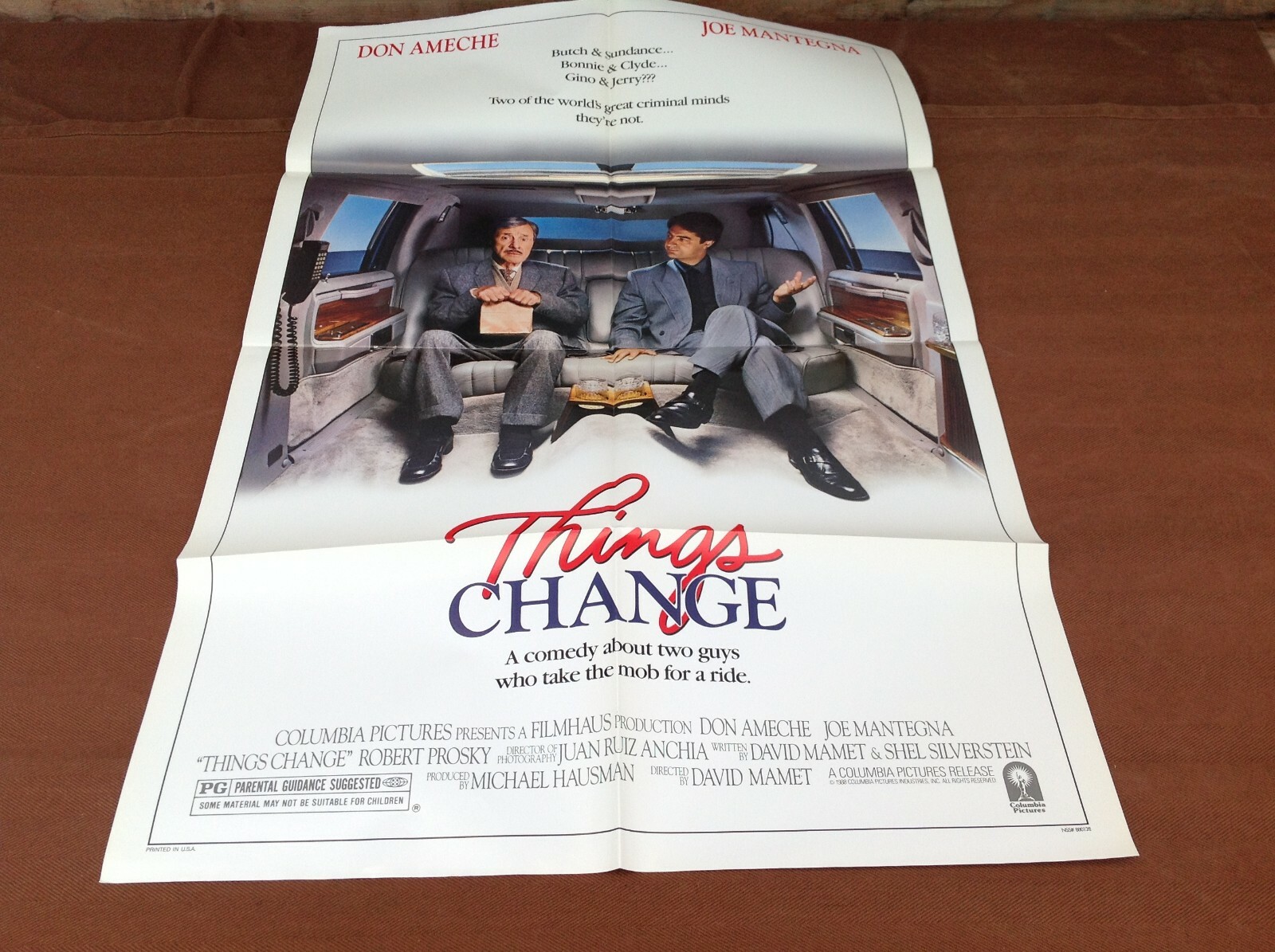 1988 Things Change Original Movie House Full Sheet Poster | eBay