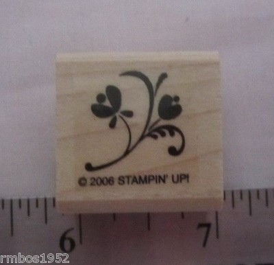 Stampin Up Noteworthy Floral Stem Single Rubber Stamp 2006 | eBay