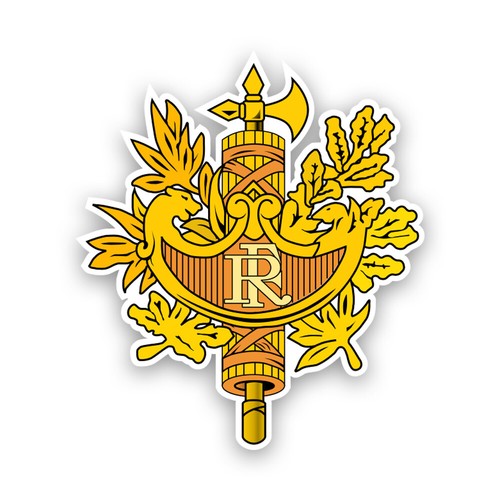 French National Emblem Sticker Decal - Weatherproof - france flag fra ...