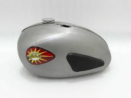 FIT FOR BSA A65 THUNDERBOLT FUEL TANK SINGLE CARB RAW WITH BADGES KNEE ...