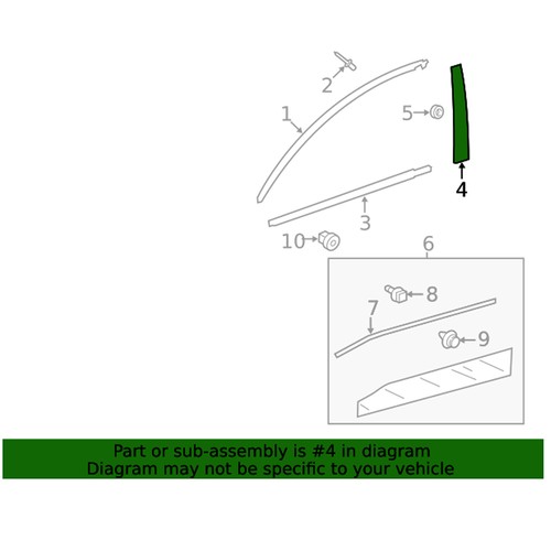 Genuine OEM Front Driver Left Door Applique For Toyota RAV4 Prime ...