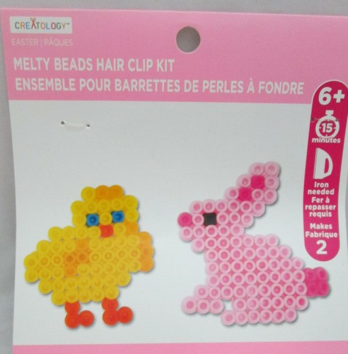 Kid's Crafts Easter Melty Bead Hair Clip Kit - Bunny Rabbit & Chick ...