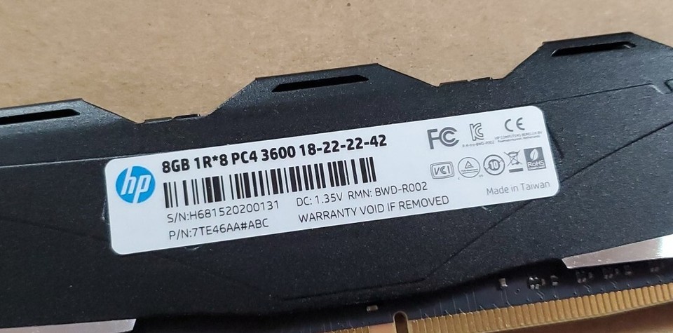 HP V6 DDR4 UDIMM Desktop RAM 16GB Kit (8GBx2) 288-Pin 3600MHz PC4-28800 ...