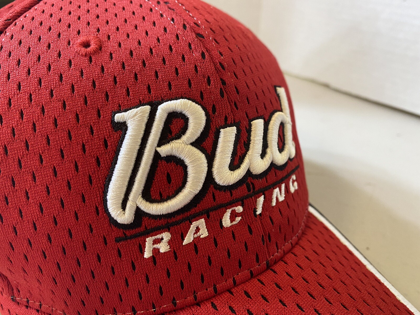 Bud Racing Budweiser mesh baseball cap hat adjustable… - Gem