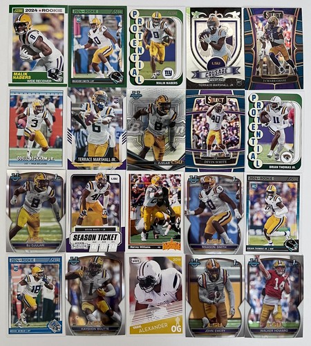 LSU Tigers 20 Card Rookie/Insert/Parallel+ Lot - Nabers,OBJ,Chase ...